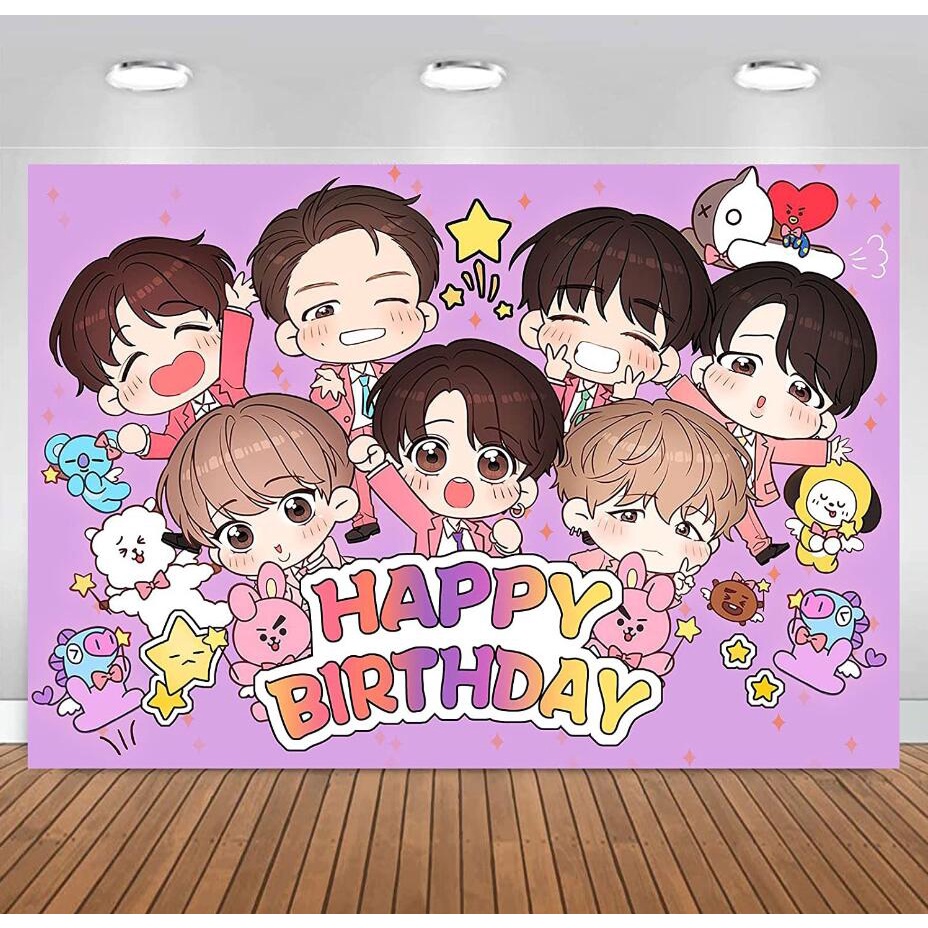 5x3ft BTS Theme Backdrop for Boy Birthday Party Decoration Birthday ...