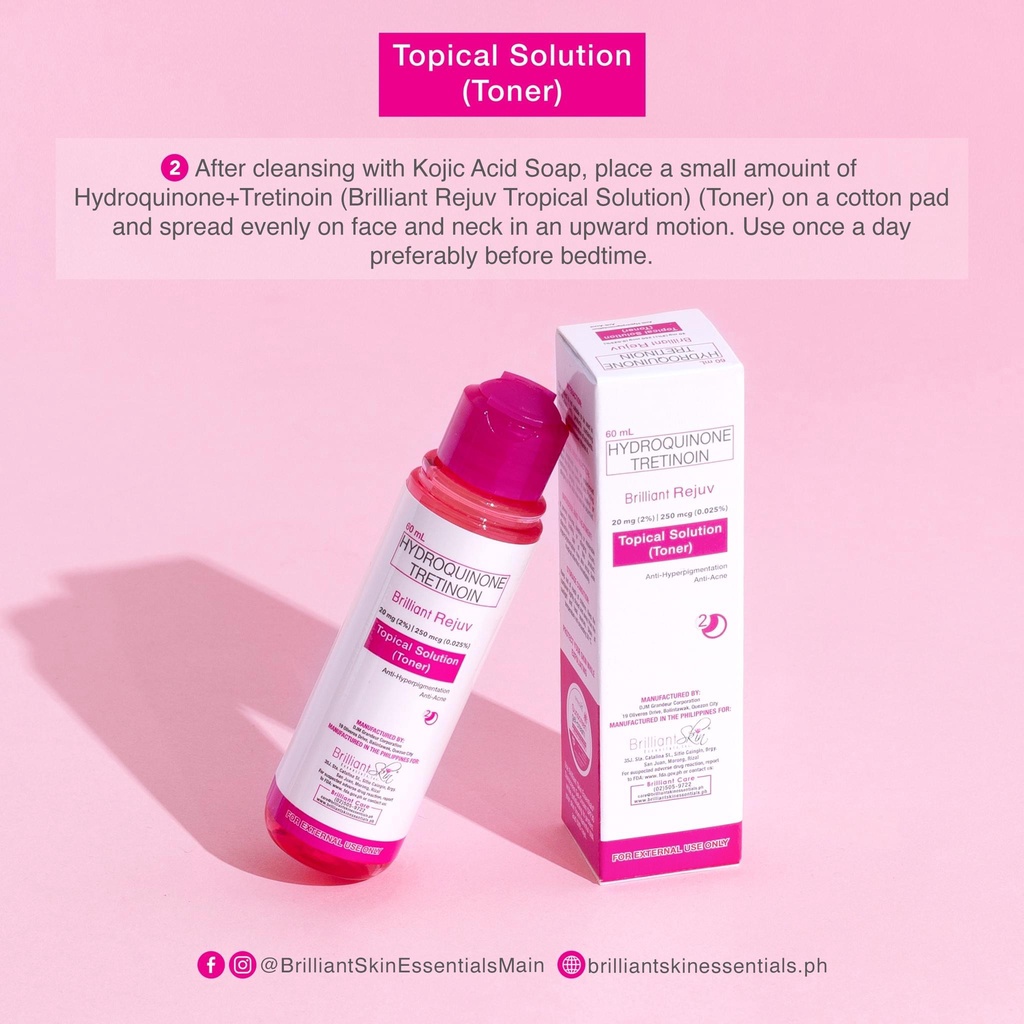 Brilliant Rejuv Topical Solution Toner 60ml With Freebies Shopee