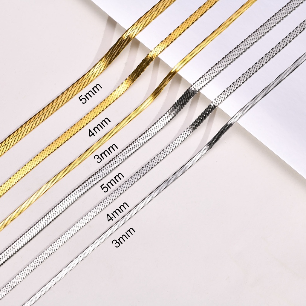 Vnox Blade Chain Necklace for Women Men 3MM 4MM 5MM,Stainless Steel Hypoallergenic Link | Shopee ...