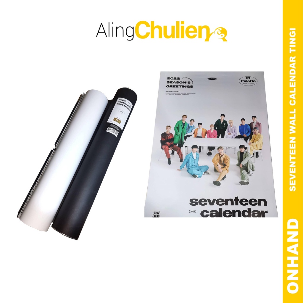 2022 Seventeen Wall Calendar Official Poster w/ Tube Scoups Wonwoo ...
