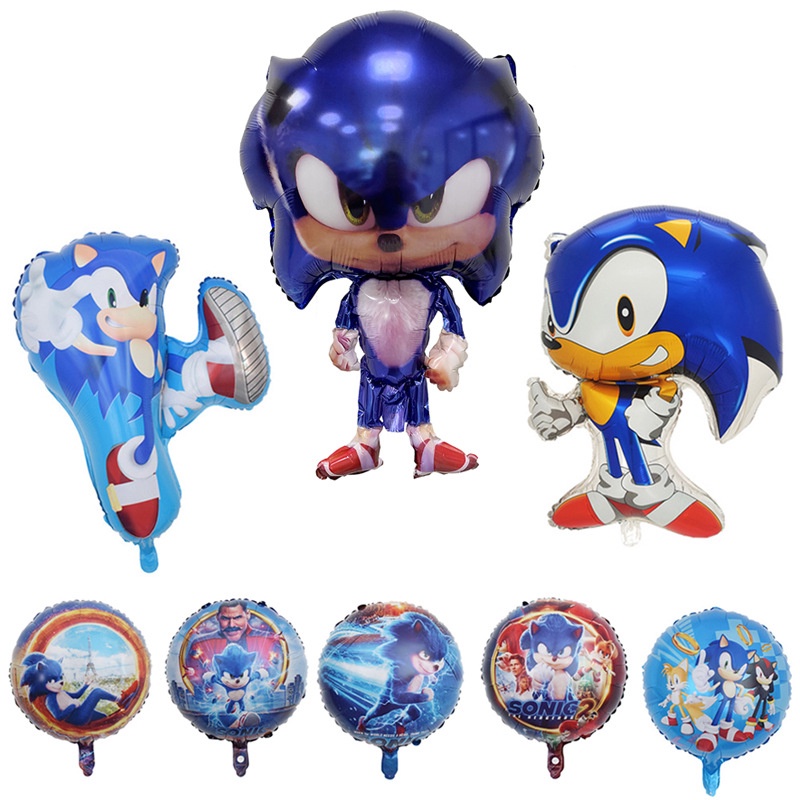 New Hedgehog Sonic Aluminum Foil Balloon Cartoon Sonic Balloon Children ...