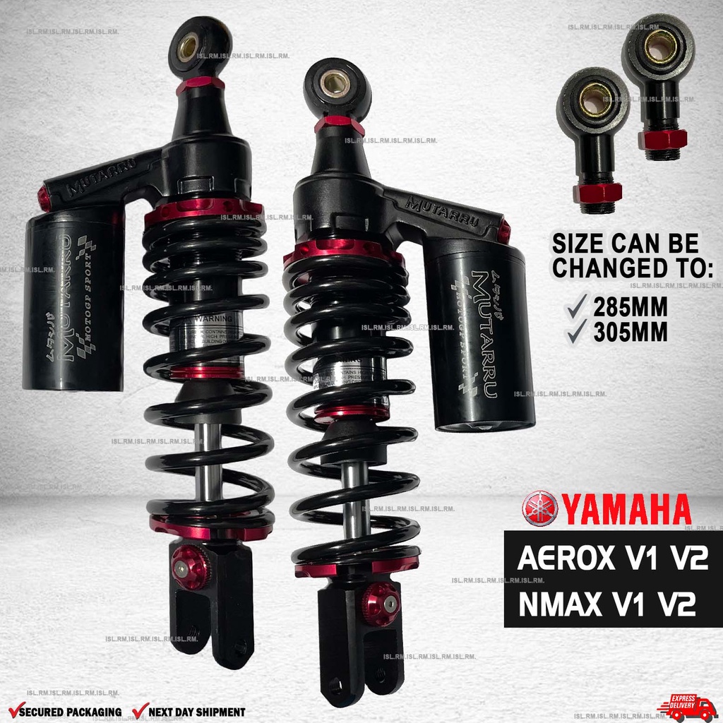 Yamaha NMAX AEROX V1 V2 Rear shock absorbers 2pcs with Baso style ...