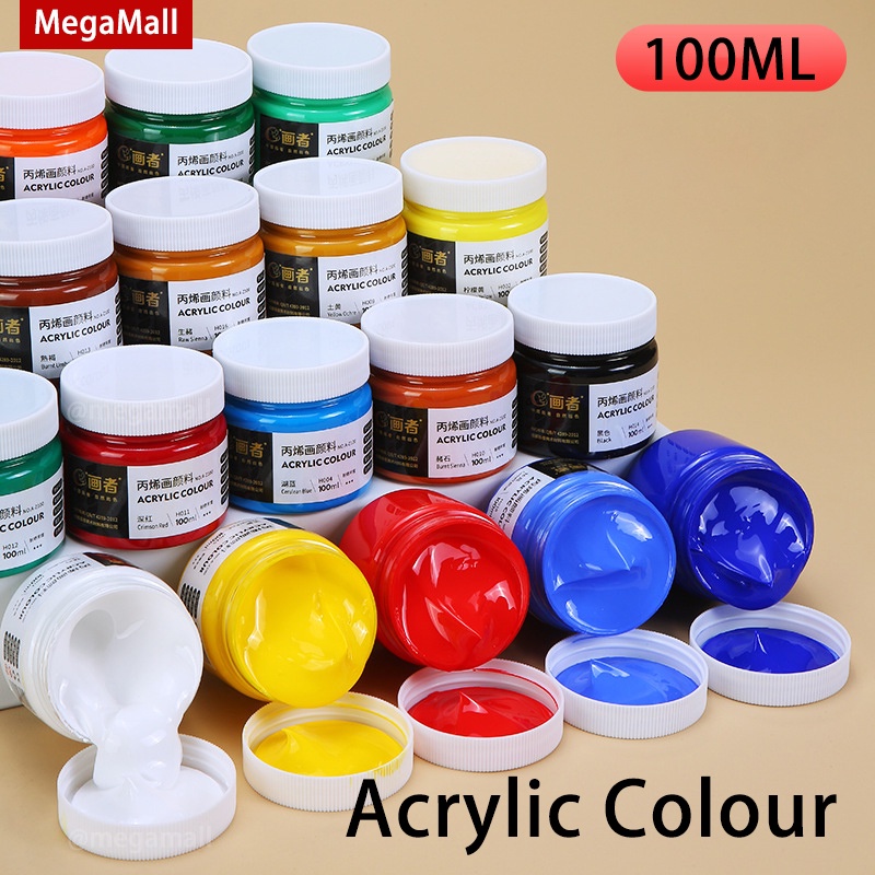 100ML Acrylic Paint Set for Painting Textile Nail Fabric Glass Art ...