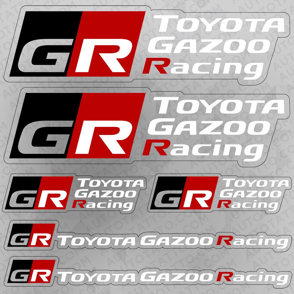 Toyota Gazoo Racing Sport Turbo Car Logo Sticker Vinyl Decal Stripes ...