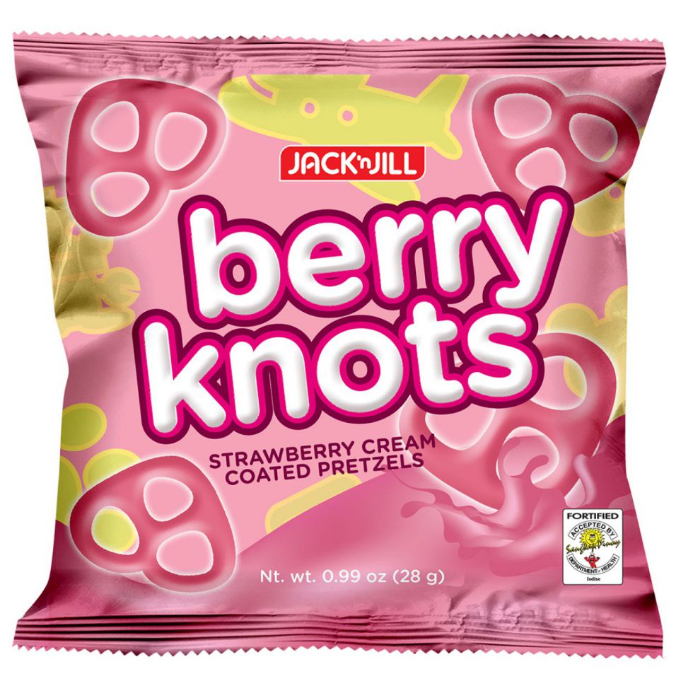 Berry Knots Strawberry Cream Coated Pretzels 28g | Shopee Philippines