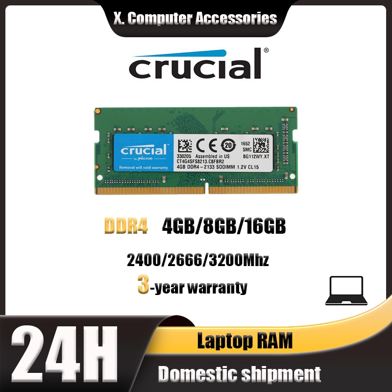 【Local】4GB/8GB/16GB Crucial Laptop RAM DDR4 2400MHZ 2666MHZ SODIMM memory for notebooks | Shopee ...