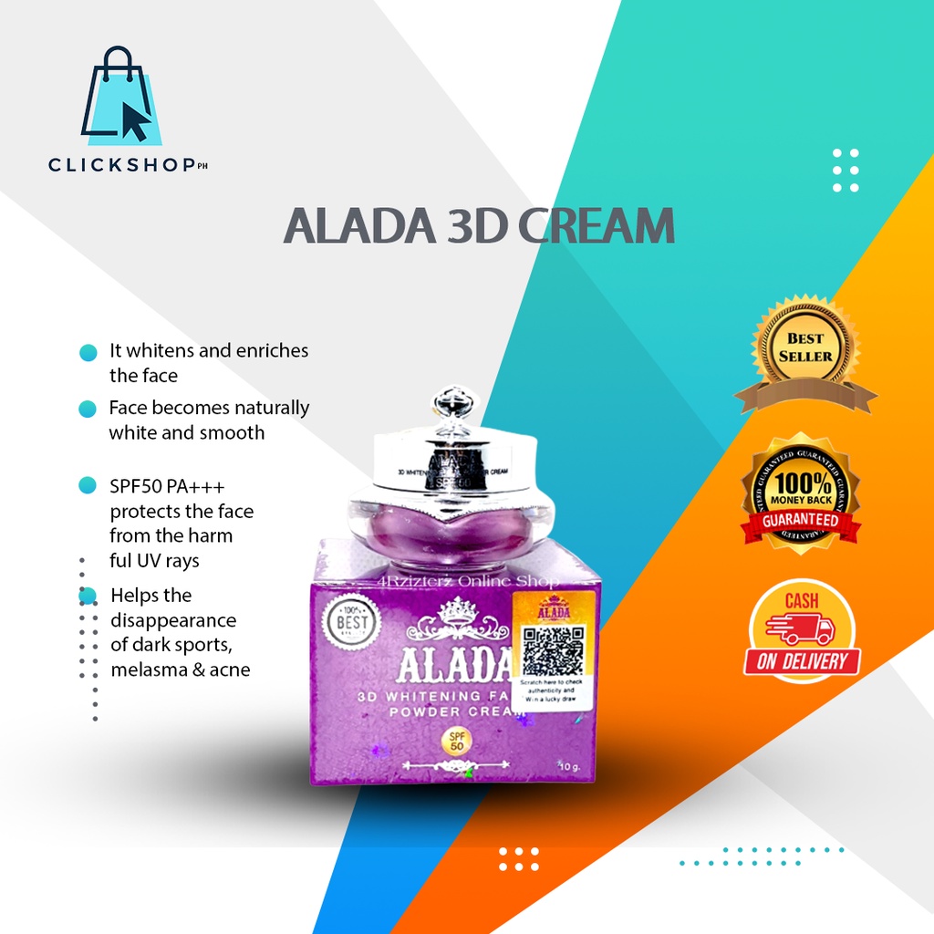 ALADA 3D WHITENING FACIAL POWDER CREAM | Shopee Philippines