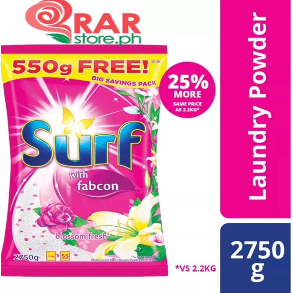 Surf Powder Laundry Detergent Blossom Fresh 2750g Pouch | Shopee ...