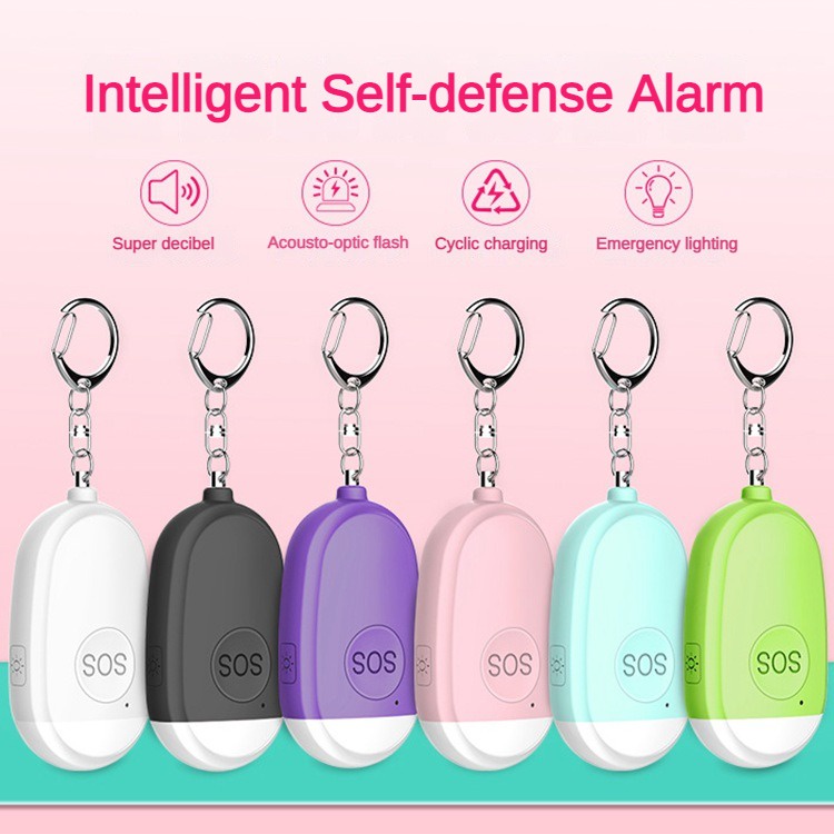 USB anti rape emergency alarm Self Defense weapon safety keychain kit ...