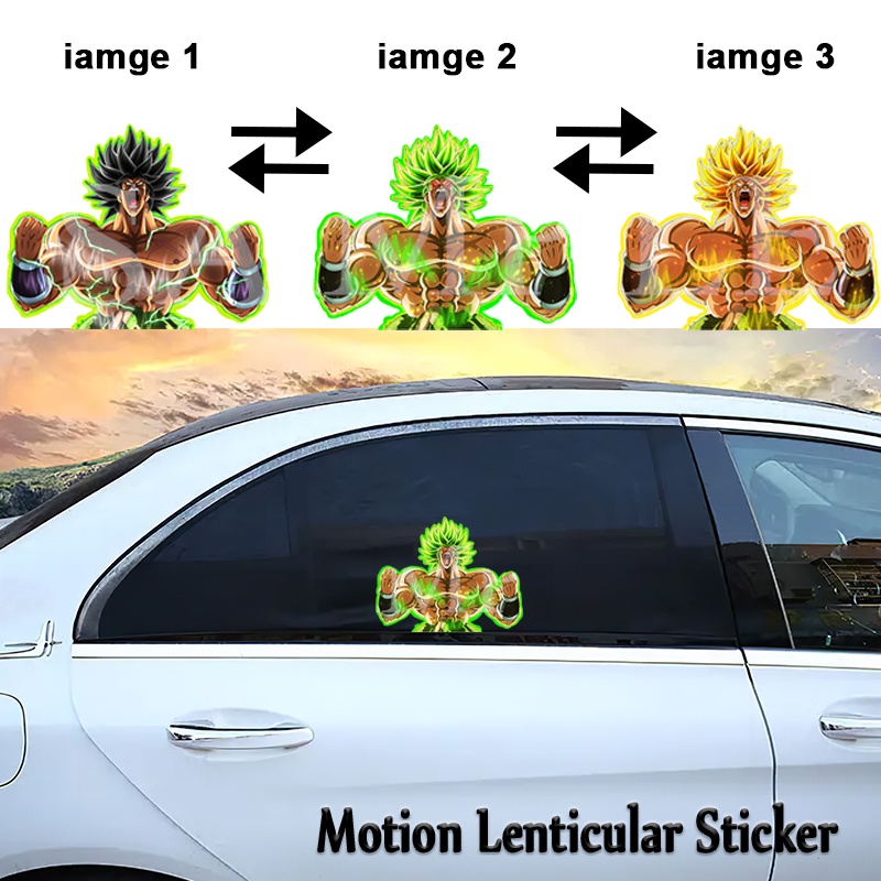 Broly 3D Motion Sticker Dragon Ball Super Anime Car Sticker Waterproof ...