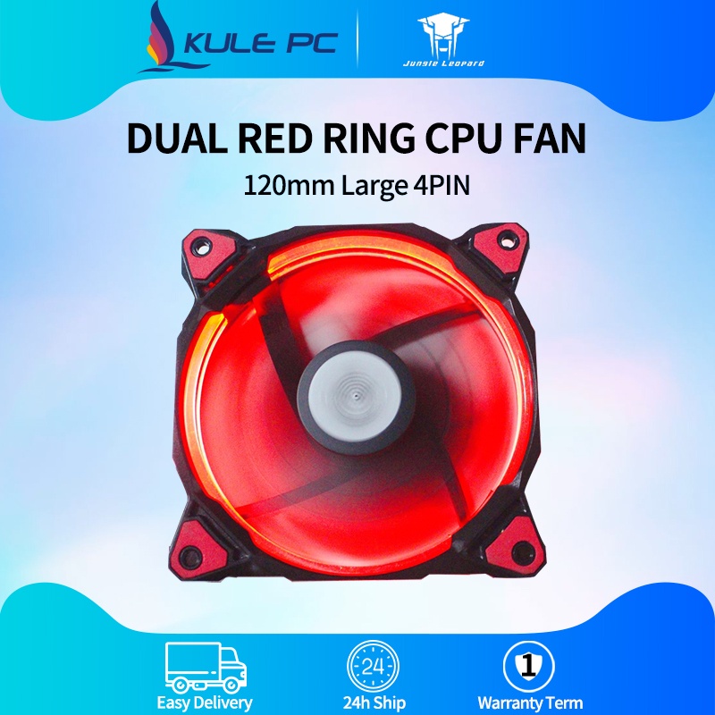 [24h ship] Red LED Case Fan 120mm CPU Cooler Mechanical Butterfly Large ...