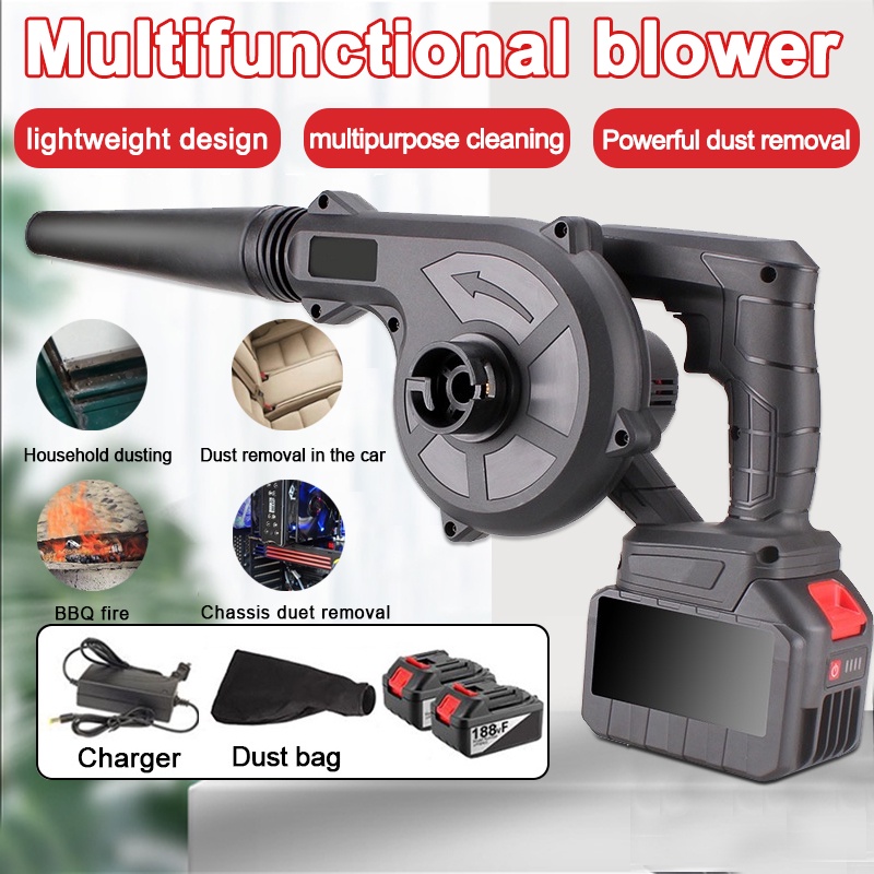Cordless Blower Vacuum Cleaner Vacuum Blower with Lithium Battery Set ...