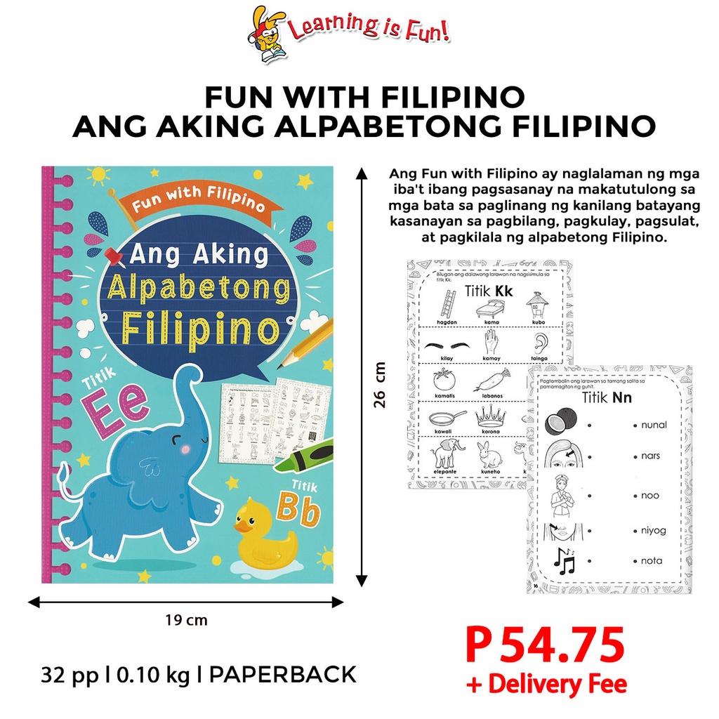 FUN WITH FILIPINO - ANG AKING ALPABETONG FILIPINO | Shopee Philippines