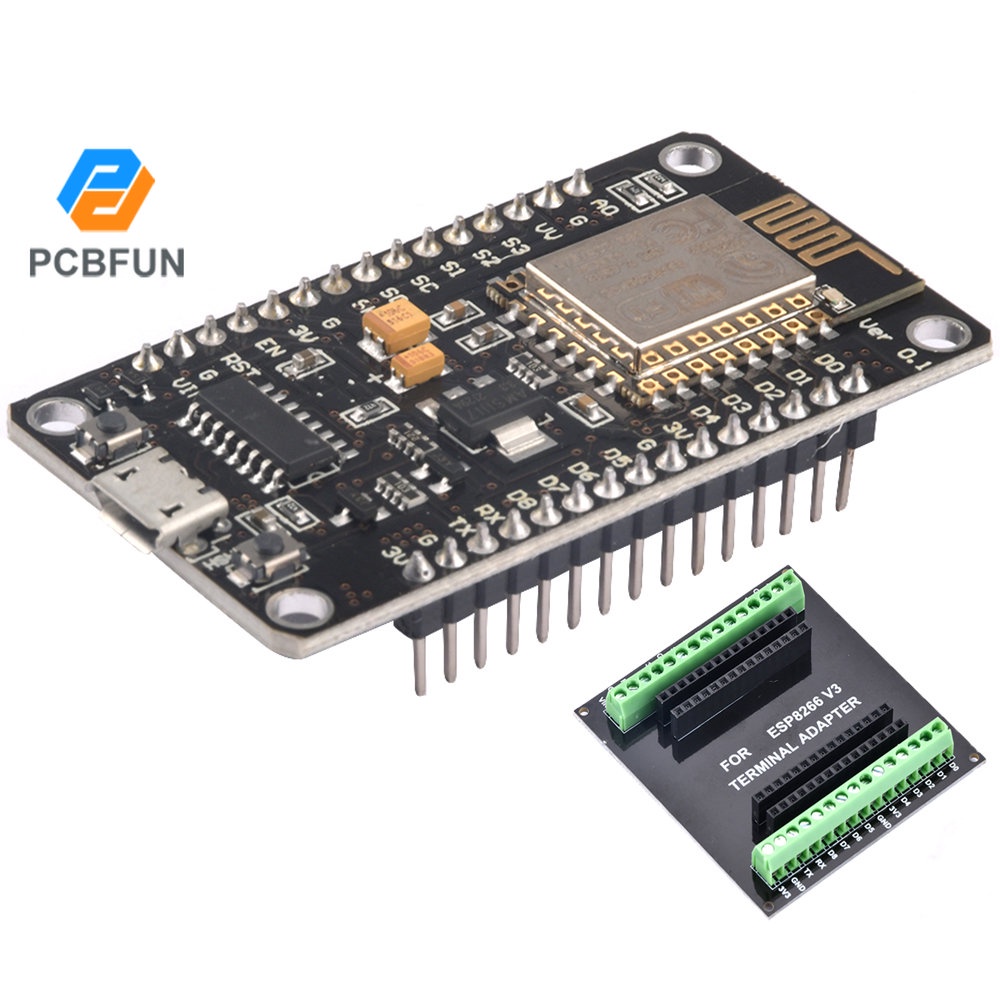 Pcbfun Nodemcu Lua V3 Esp8266 Ch340g Esp 12e Wifi Lua Internet Development Board Module Shopee
