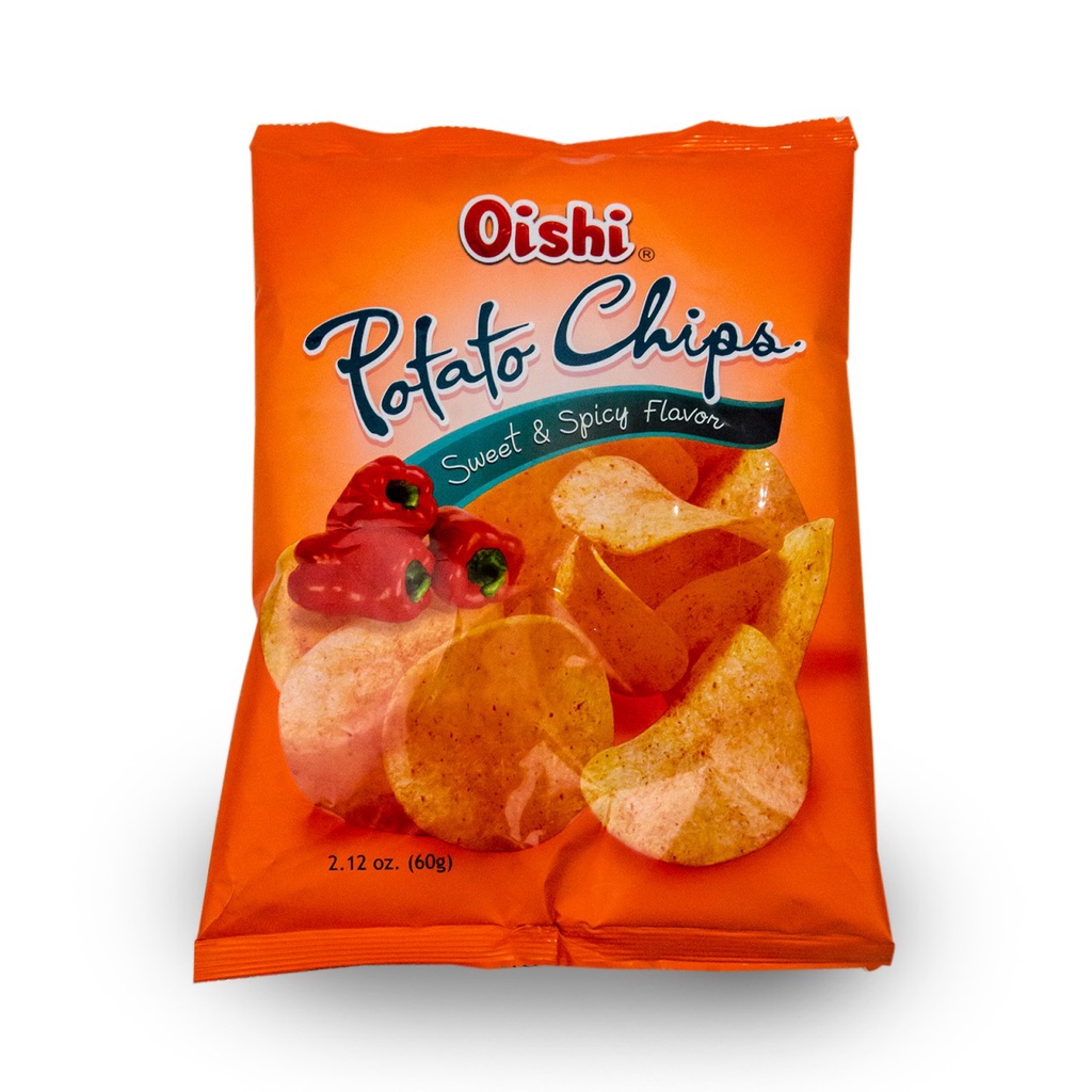 Oishi Natural Potato Chips Sweet And Spicy 60g Shopee Philippines