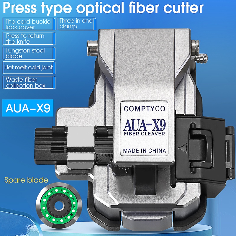Fiber Cleaver FTTH Fiber Optic Tools High Precision AUA-X9 Cable ...