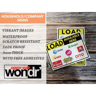 Load Available Signs, E-load, Loading Station Signage. Globe, Smart, TM ...