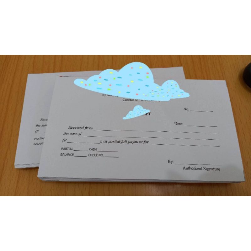 acknowledgement receipt almost one third shortbond 3.5x6.5inches ...