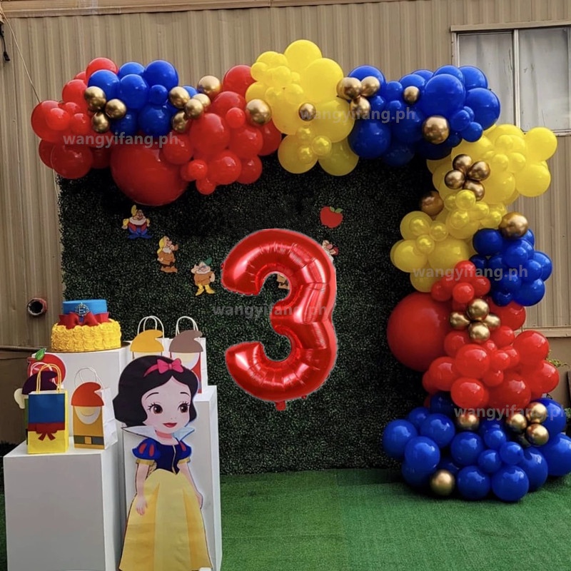1Set Snow White Disney Princess Theme Party Balloons Arch Garland Kit ...