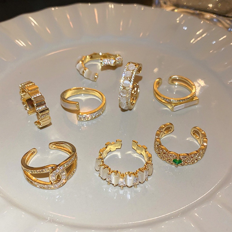 Ring Bone White Korean Women Niche Designer 2022 Ins Open Adjustable ...