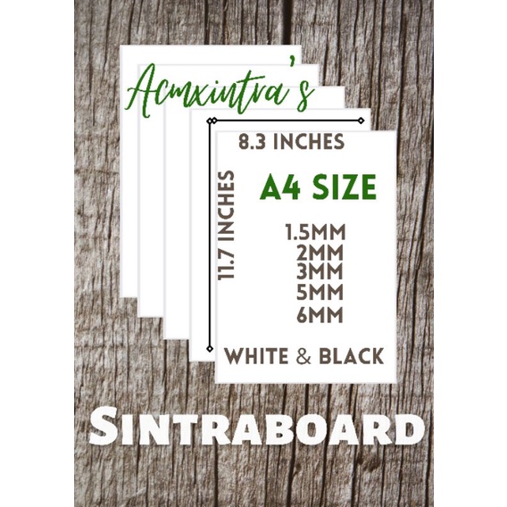 SiNTRABOARD A4 50PCS. (1.5MM, 3MM and 5MM) | Shopee Philippines