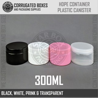 Starbox HDPE Plastic Container Canister Black White Pink and ...
