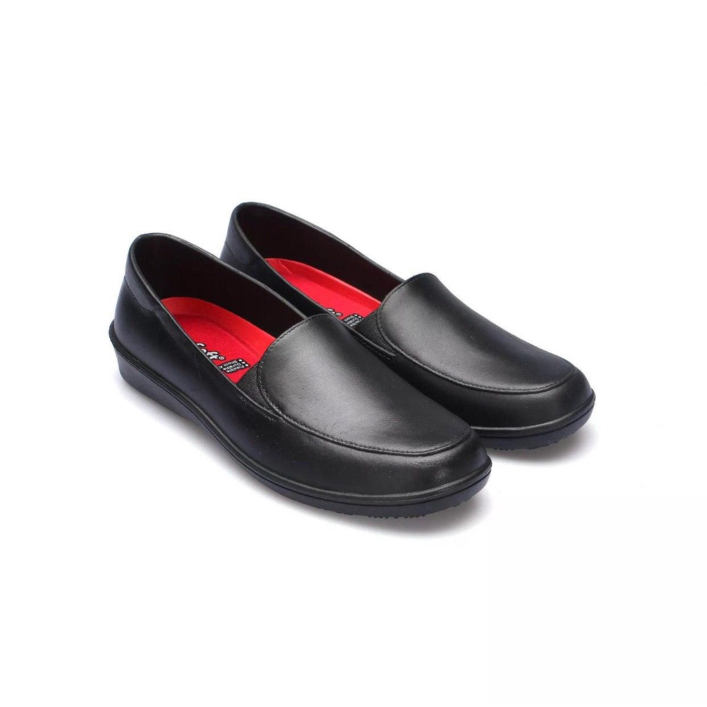 World Balance Easy Soft RAIZA Black Formal Flat Shoes for Women ...