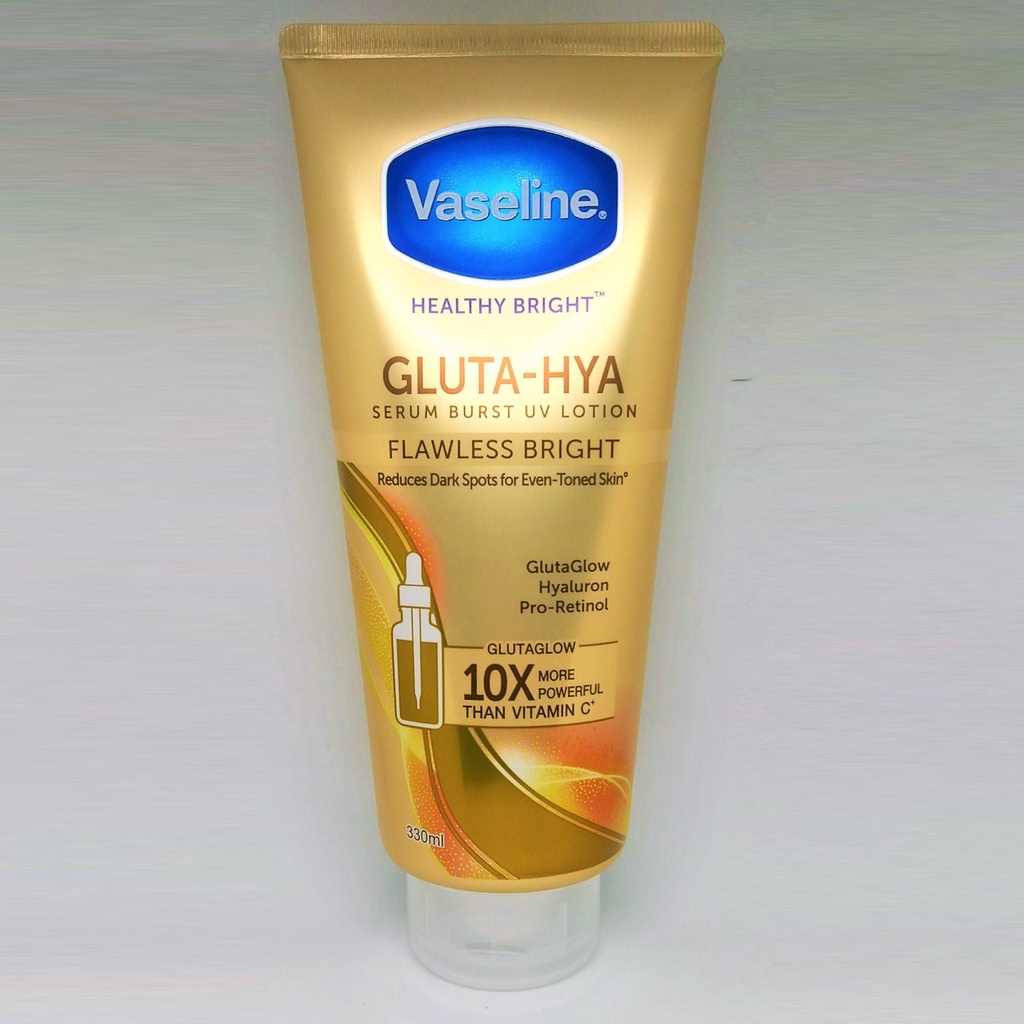 Vaseline Healthy Bright Gluta-Hya Serum Burst UV Lotion Flawless Bright ...