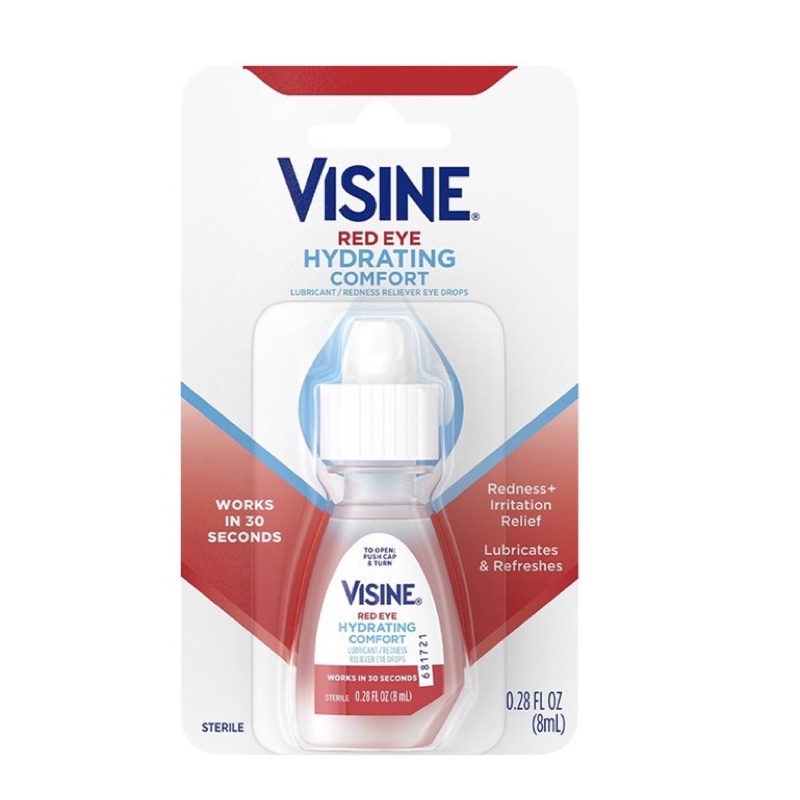VISINE Red Eye Hydrating Comfort Eye Drops 8ml | Shopee Philippines
