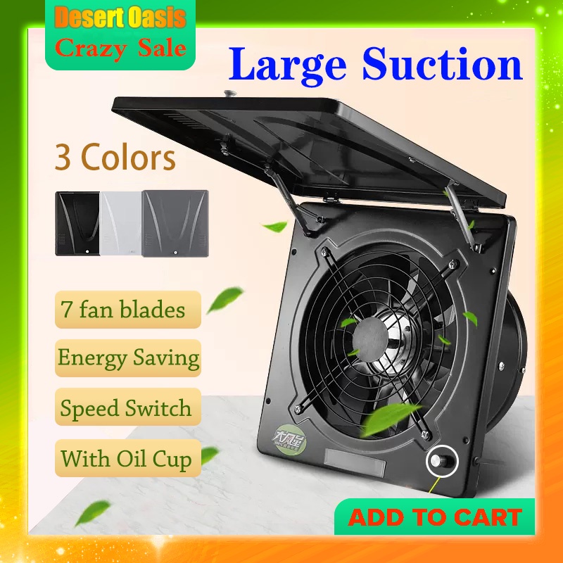 COD 10in Exhaust Fan with cover Ventilator Fan Powerful kitchen ...