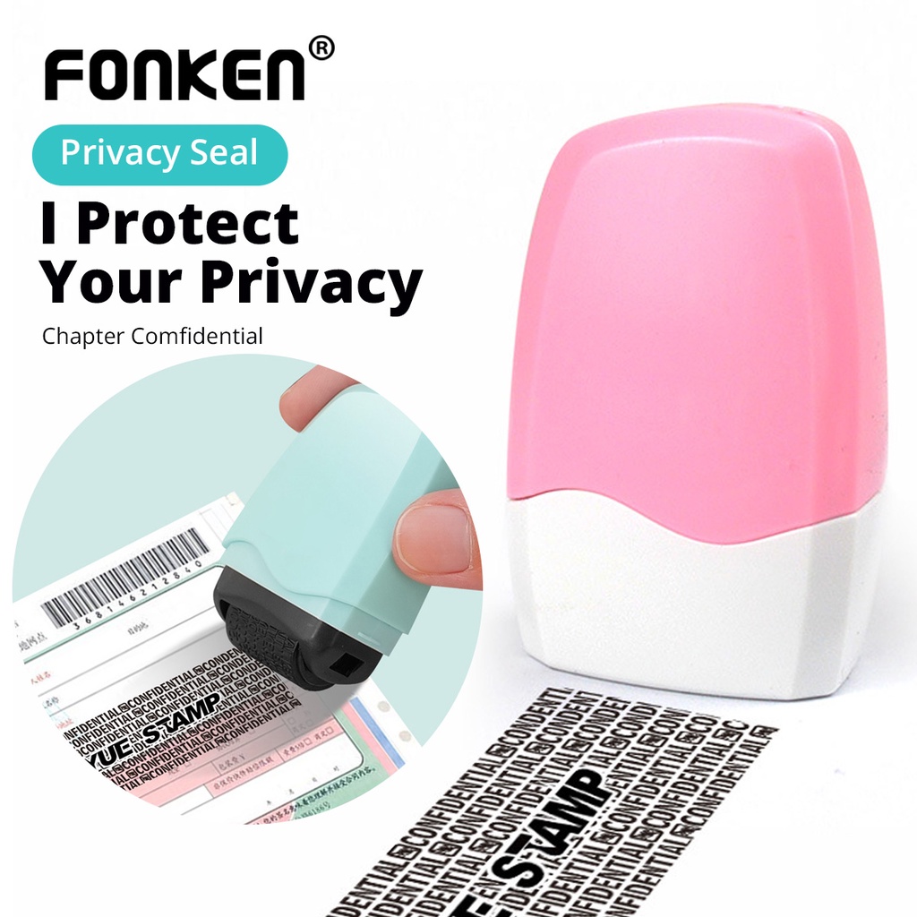 Fonken Mini Identity Cover Roller Stamps Eliminators Self-Inking ...