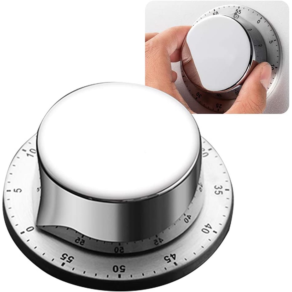 Magnetic Stainless Steel Timer Mechanical Countdown Timer Stainless ...