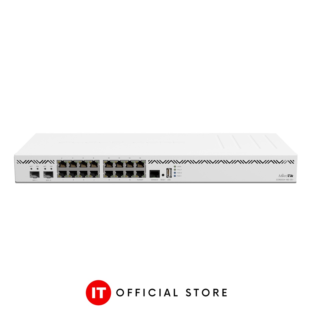 MikroTik CCR2004-16G-2S+ - 16x GbE, 2x SFP+ 1U, 4GB RAM Cloud Core ...