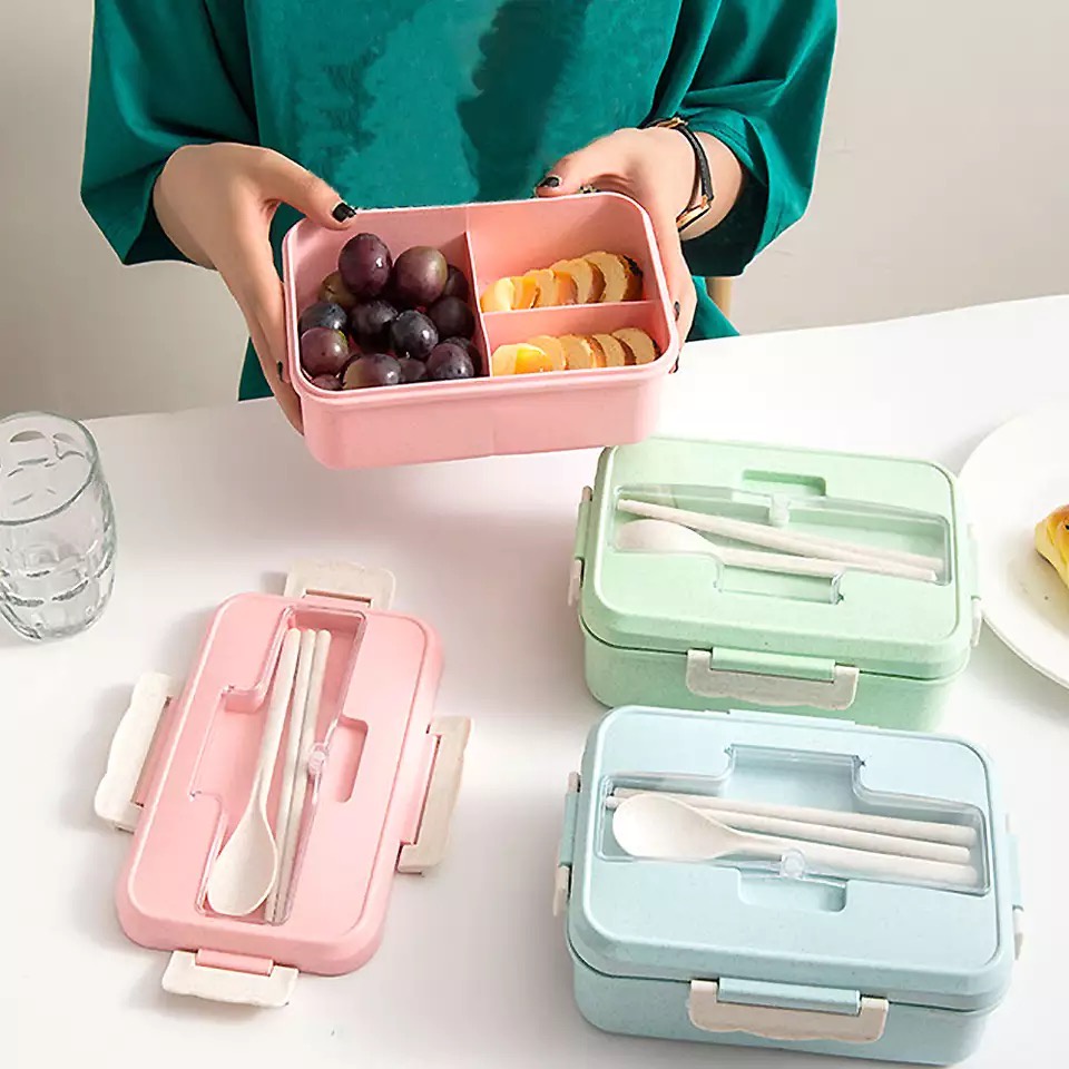 Lunch Box Bento Box for School Kids Office Worker Microwae Heating ...