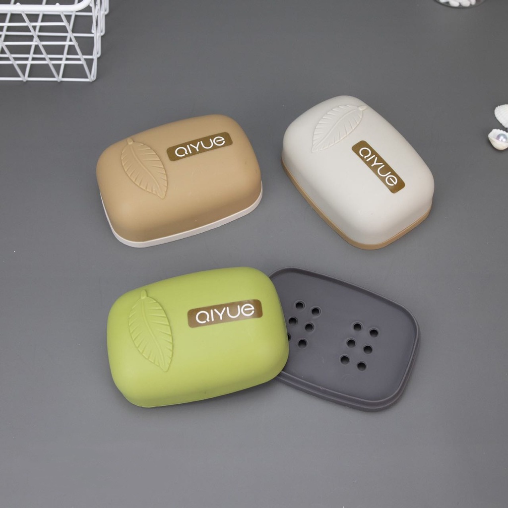 Creative Bathroom Waterproof Soap Case With Cover Portable Travel Soap ...