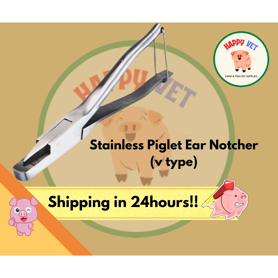 Stainless Piglet Ear Notcher (v type) ear notcher for animals happyvet ...