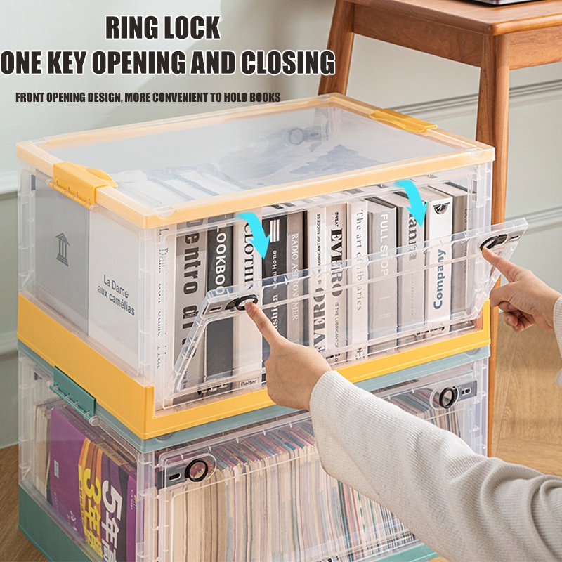 Foldable Transparent Storage Box With Wheels Waterproof Plastic ...