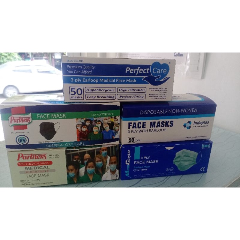 Disposable Face masks/Medical Face masks-3ply with Earloop 50pcs/box ...