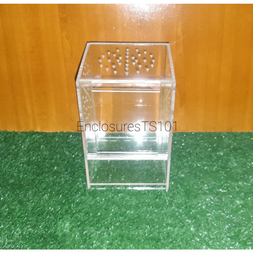 Acrylic Enclosure Arboreal Box Cage for Tarantula, Isopods, Reptiles ...