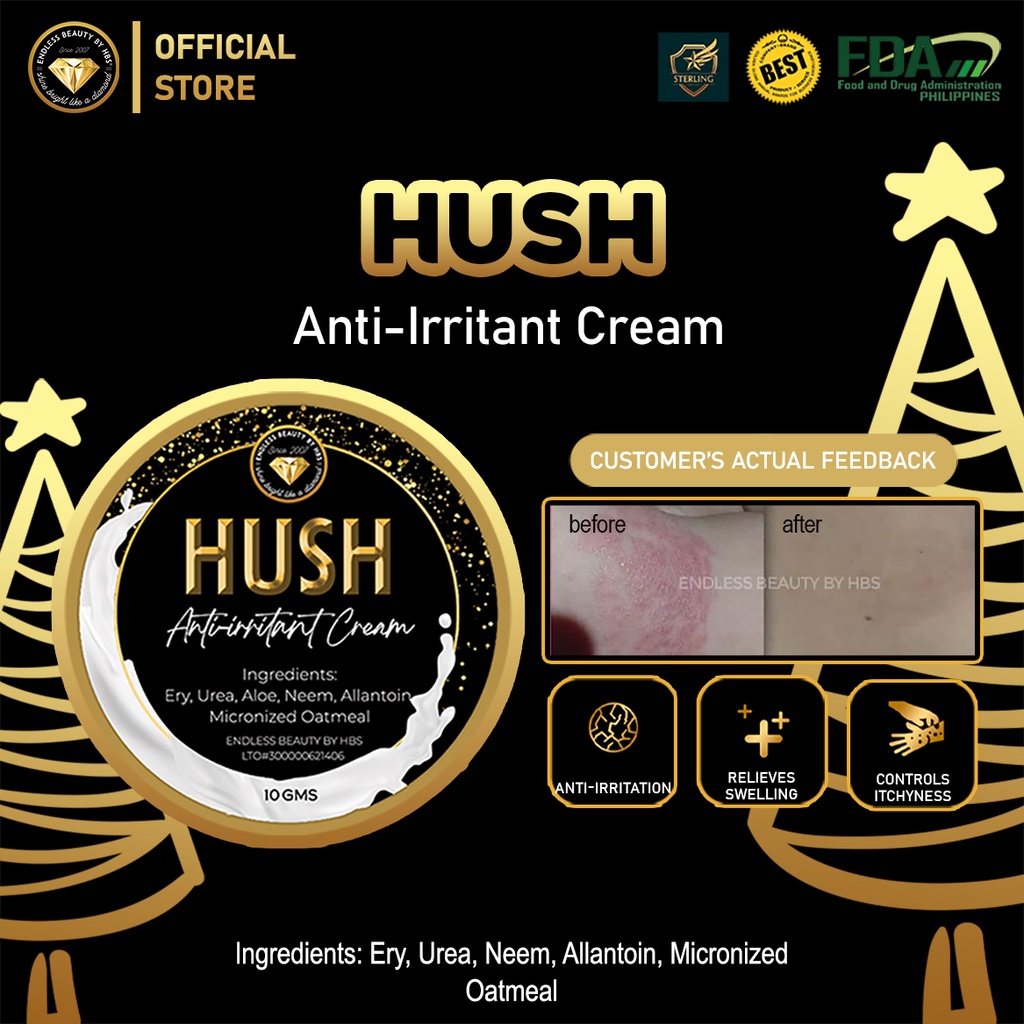 Effective Anti irritant Rashes cream HUSH lunas sa kati allergy pang ...