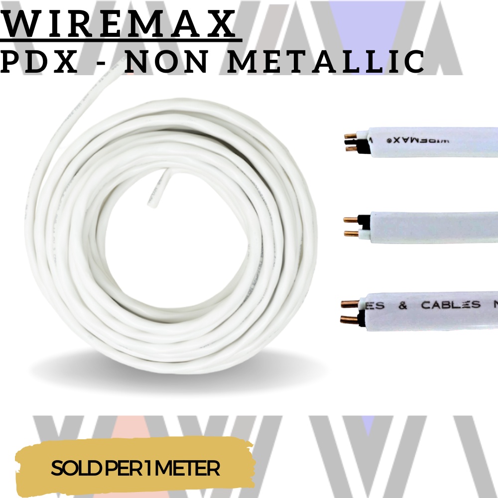 WIREMAX PDX NON-METALLIC PER 1 METER 14/2 (1.6mm/2C) 12/2 (2.0mm/2C) 10 ...