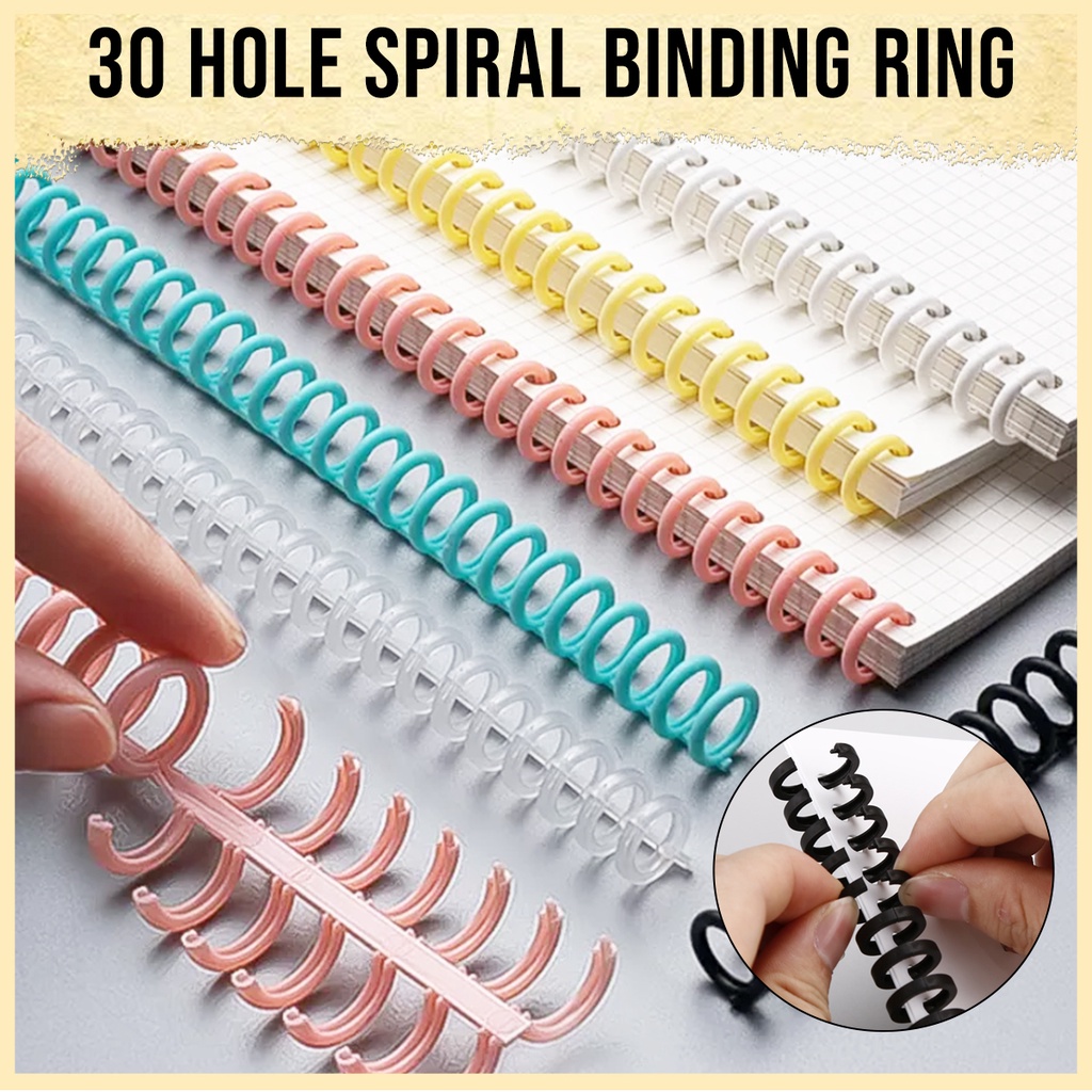 10pcs 30 Hole Spiral Rings for 30 Holes A4 A5 A6 Loose Leaf Binder ...