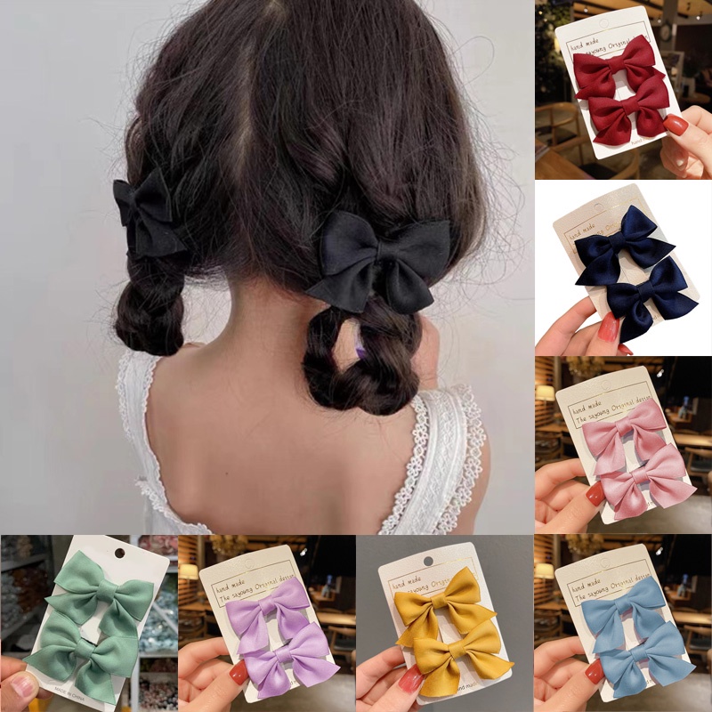 UNIHEART Bow Hair Ribbon Cute Girls Hair Accessories Mini Ribbon Clips ...