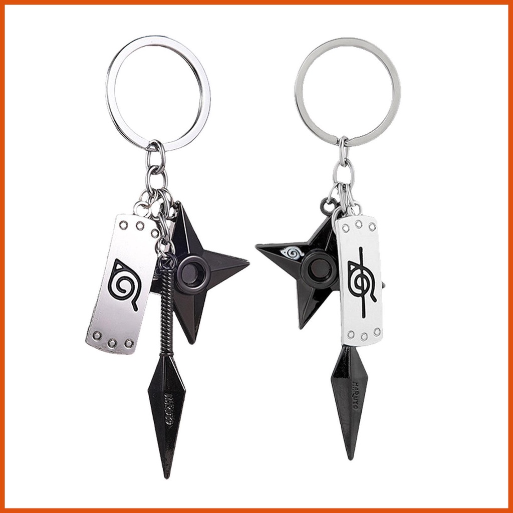 Ninja Logo Kunai Shuriken Keychain For Bags 2023 Men Anime Trinkets ...