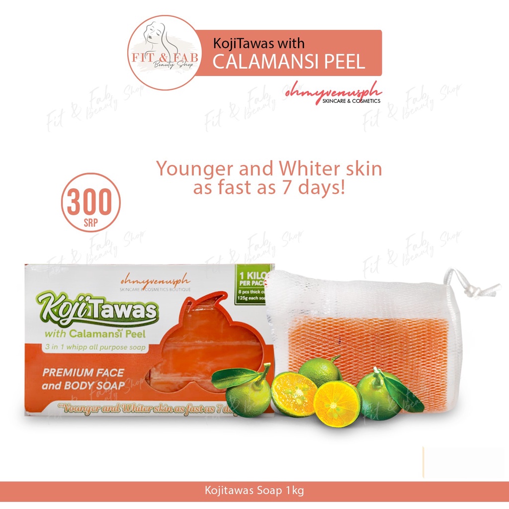 OMV KojiTawas with Calamansi Peel (8bars)ANTI BACTERIAL Removes Body ...