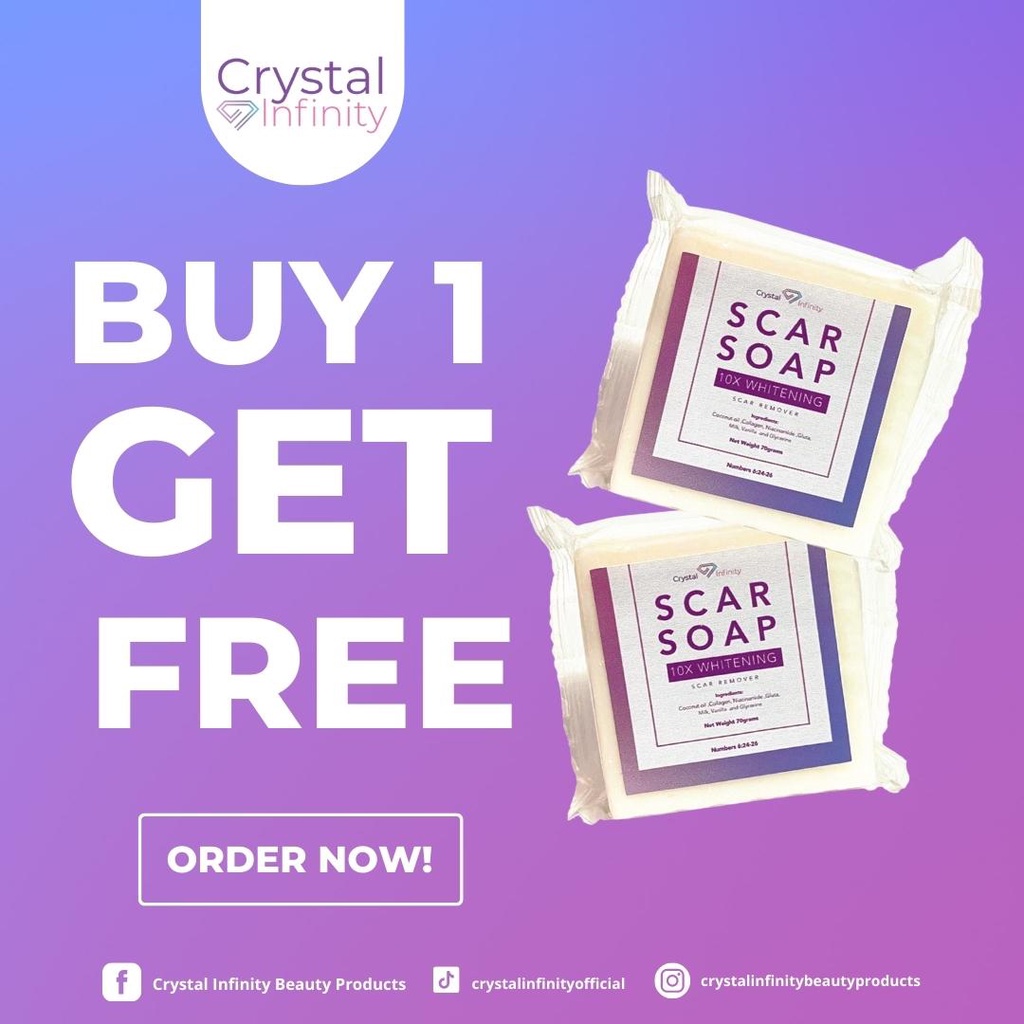 Buy 1 take 1 Crystal Infinity SCAR Soap 70grams | Shopee Philippines