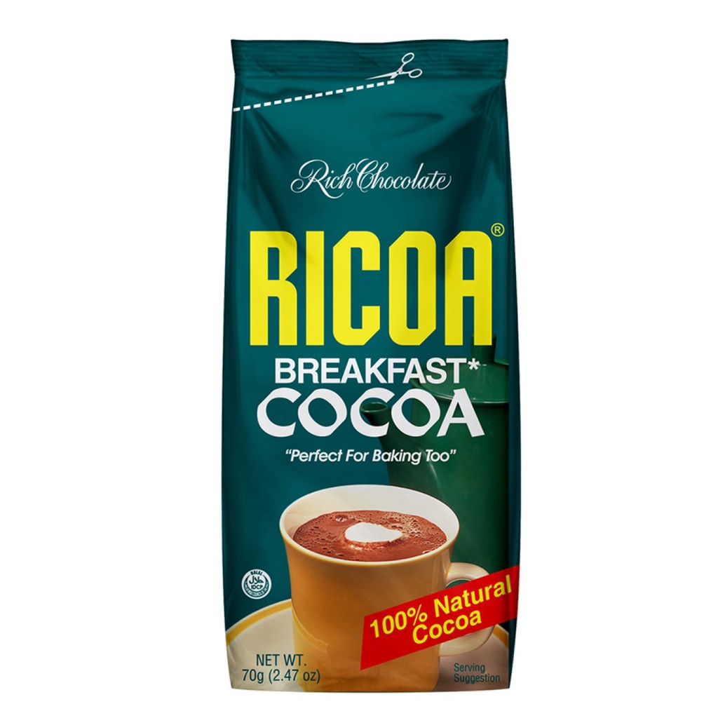 Ricoa Breakfast Cocoa 70g | Shopee Philippines