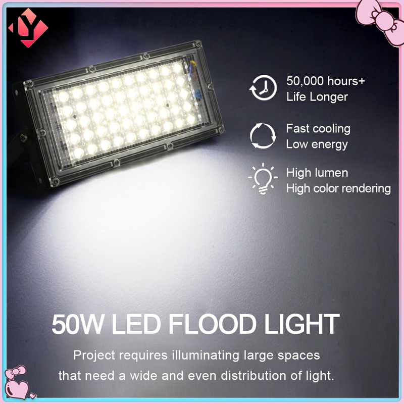 50W LED Flood Light Outdoor Floodlight Spotlight IP65 Waterproof LED ...