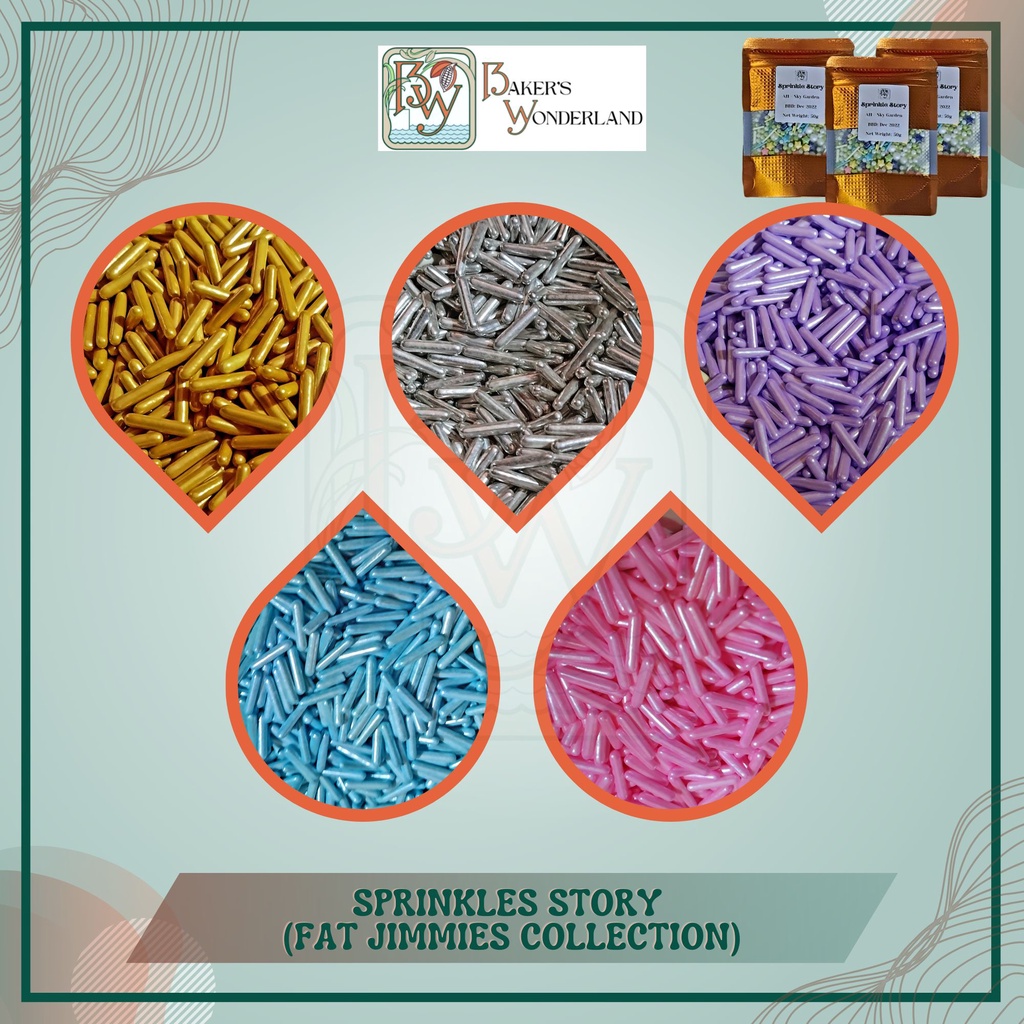EDIBLE Sprinkles PASTEL Color Rods 50g (jimmies, dragees, sprinkles for ...