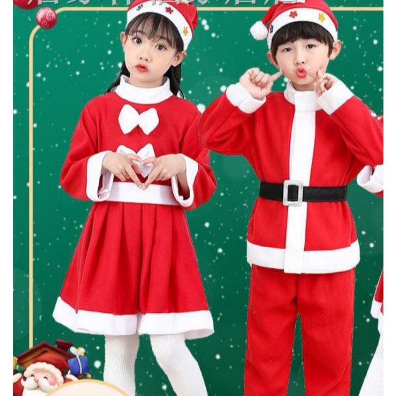 Santa clause costume for kids/teen actual photo posted | Shopee Philippines